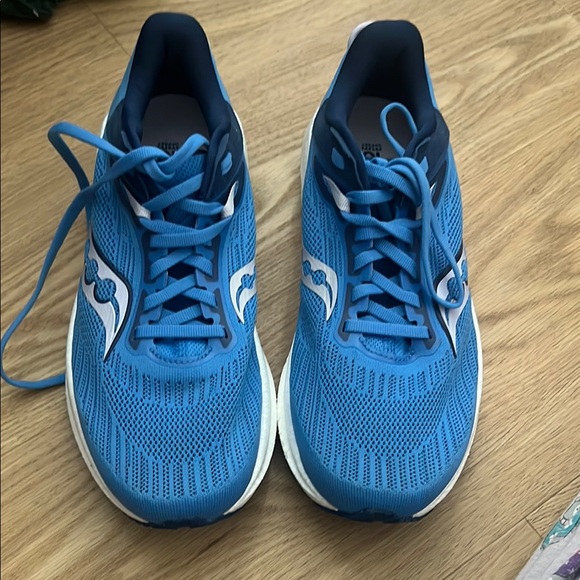 Saucony | Shoes | Sacony Pwr Run Blue Athletic Running Shoes | Poshmark